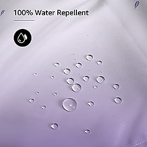 VEGA U Lavender Floral Shower Curtain for Bathroom, Botanic Flower Bath Decor with 12 Hooks, 72x72 Inch