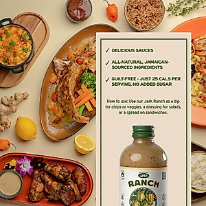 Sauces by Jrk! - Jerk Ranch Pack, Gluten-Free Jamaican Ranch Fusion, Creamy Classic Ranch with Jerk Sauce Kick - 16 oz Each, 2 Pack