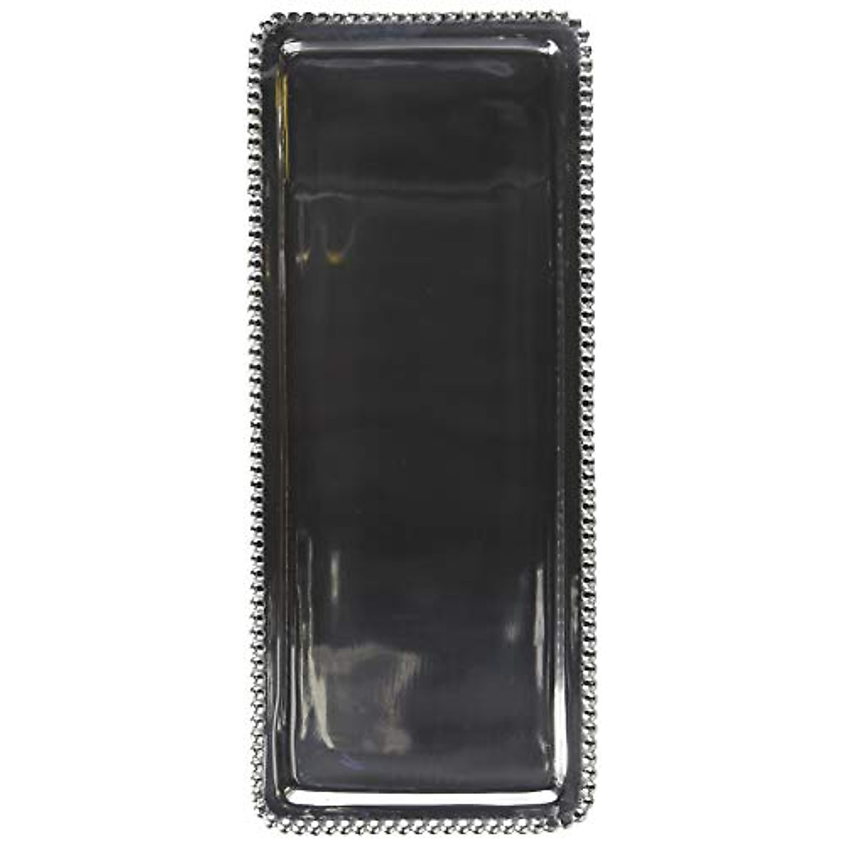 Mariposa Beaded Long Tray, One Size, Silver