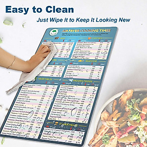Air Fryer Magnetic Cheat Sheet Set, Airfryer Accessory Magnet Cooking Times, Air Fryer Accessories Cookbook Quick Reference Guide for Cooking and Frying, FlyingLeaves