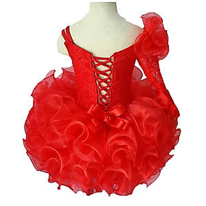 Jenniferwu G192 Infant Toddler Baby Newborn Little Girl's Pageant Party Birthday Dress RED (as1, Age, 18_Months, 24_Months)