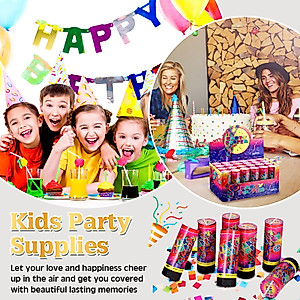 Honoson Confetti Poppers Cannons Confetti Cannon Poppers Confetti Shooters Air Compressed Cannon for Wedding Birthday Gender Reveal Graduation Baby Shower Decoration Favor (24 Pcs, 4.33 Inch)