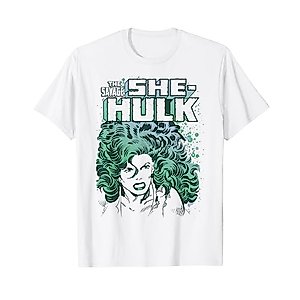 Marvel The Savage She-Hulk Colorful Retro Portrait T-Shirt