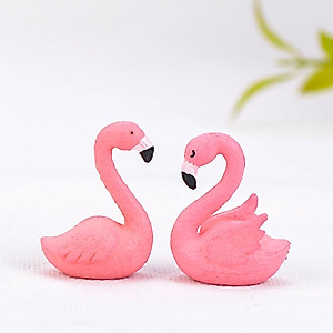 30PCS Flamingo Cake Decorations Flamingo Cake Toppers Mini Flamingo Figurines for Flamingo Party Decor