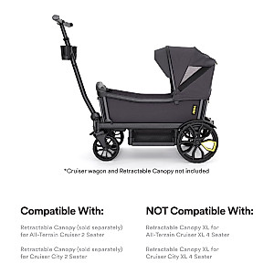 Veer Visor All-Terrain Cruiser and Cruiser City 2 Seater Models. NOT Compatible All-Terrain Cruiser XL or Cruiser City XL 4 Seater Models. Heather Gray