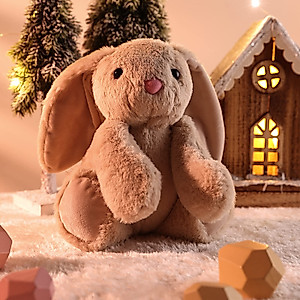 TCBunny Baby Bunny Bedtime Stuffed Animal Plush Easter Stuffers Toy Gifts 11" for Girls, Boys, Kids, Coco (Beige)