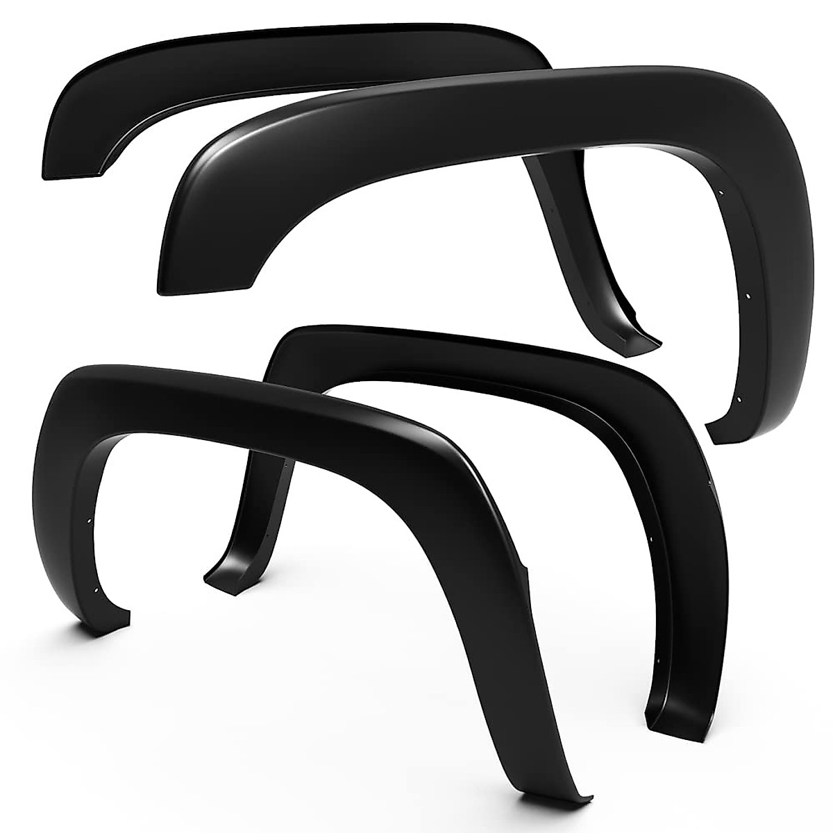 Tyger Auto TG-FF6C4218 For 1999-2007 Chevy Silverado/GMC Sierra (2007 Only fit Classic Models) | Textured Matte Black Paintable Factory Style Fender Flare Set, 4 Piece