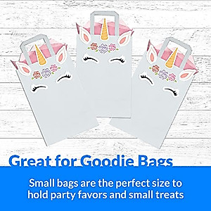 Reli. 110 Pack | 5.25"x3.25"x8" | Small White Gift Bags w/Handles | Kraft Paper Gift Bags/Shopping Bags | White Paper Bags for Gifts, Retail, Merchandise, Party Favors