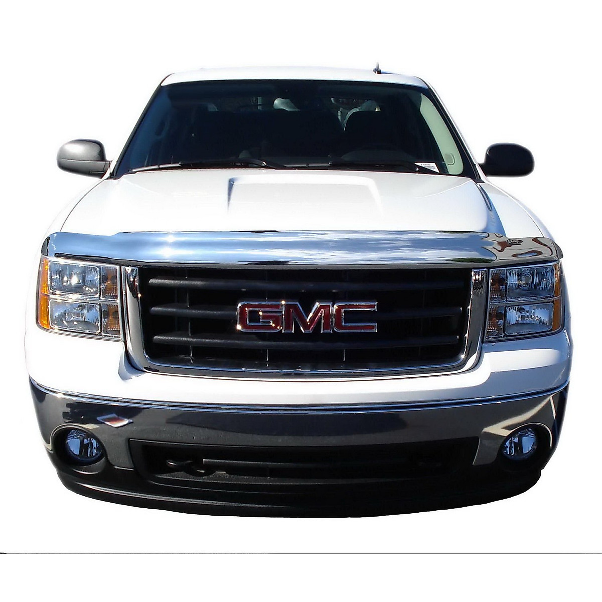 Auto Ventshade [AVS] Hood Shield | High Profile, Chrome | 680159 | Fits 2007 - 2010 GMC Sierra 2500 HD/3500 HD, 2007 - 2013 Sierra 1500