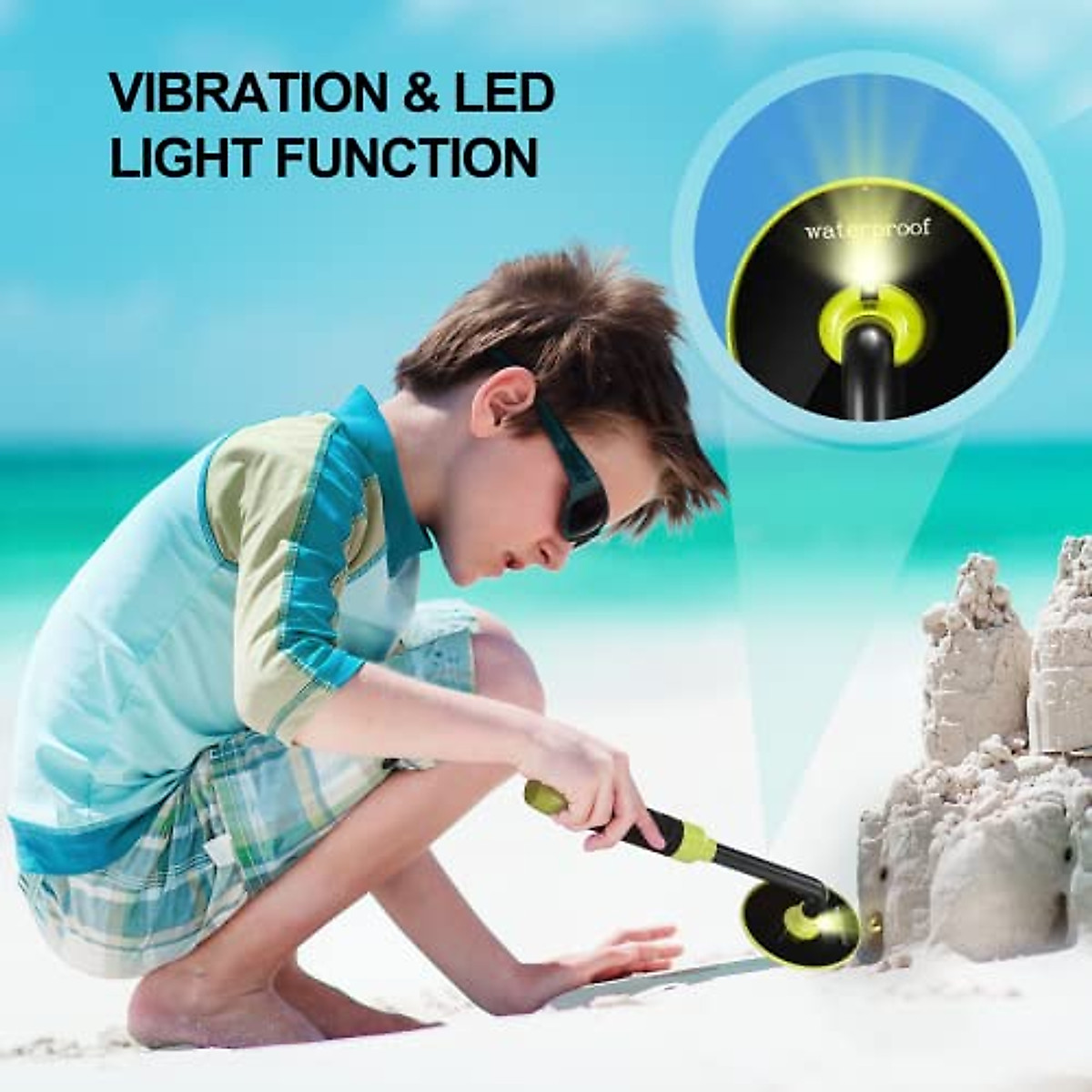 RM RICOMAX Metal Detector Underwater - Waterproof Pinpointer Up to 100 Feet Underwater for Scuba, All-Metal Mode & Pulse Induction Targeting with Vibration, 2022 Upgrade Verison