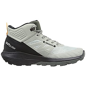 Salomon Men's OUTPULSE Mid Gore-Tex Hiking Boots for Men, Wrought Iron/Black/Vibrant Orange, 10