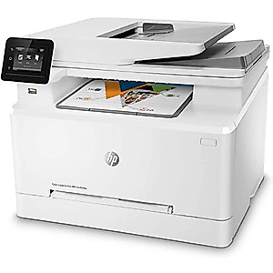 HP Color Laserjet Pro M283fdwA Wireless All-in-One Laser Printer, Print Scan Copy, Remote Mobile Print, Auto 2-Sided Printing, 22 ppm, 250-Sheet, Works with Alexa, Bundle with JAWFOAL Printer Cable