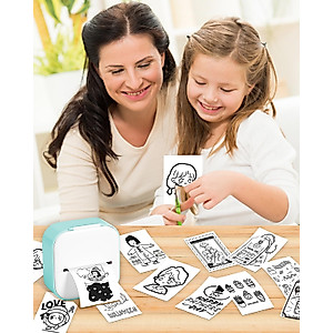 T02 Mini Sticker Printer Thermal Paper, M02L White Non-Sticky Paper, Compatible With Memoking, Memoqueen, Phomemo T02 Pocket Printer, Black On White Paper, 53mm x 3.5m, 3 Rolls, Keep for 10 Years