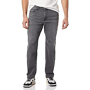 Amazon Essentials Men's Straight-Fit Jean, Washed Grey, 34W x 33L