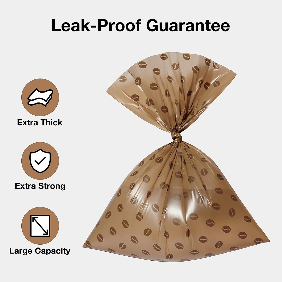 VETRESKA Dog Waste Bag Dispenser with Coffee Scent - Leak Proof, Extra Thick Pet Waste Bags - 1 Bag Holder, 105 Bags (7 Refill Rolls) for Dogs and Cats