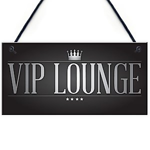 RED OCEAN VIP LOUNGE Vintage Man Cave Pub Home Bar Garden Hanging Sign Plaque BBQ Beer Party Dad Gift