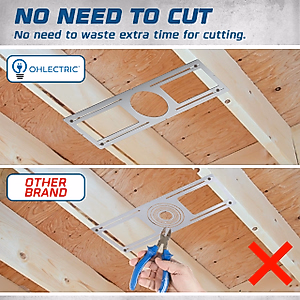 OHLECTRIC (48 Pack) New Construction Rough-in Plate for LED Downlight – Slim Steel Plate/Bracket – Guide for Electrician & Drywaller – for Use with 6 Inch Models