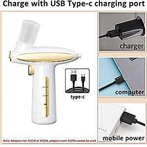 AirBrush Kit With Air Compressor 32PSI Airbrush kit Rechargeable Auto Handheld Cordless Airbrush Set Wireless, Barber Air Brush kit, Nail Art, Cake Decor, Makeup, Model Painting, (white gold)
