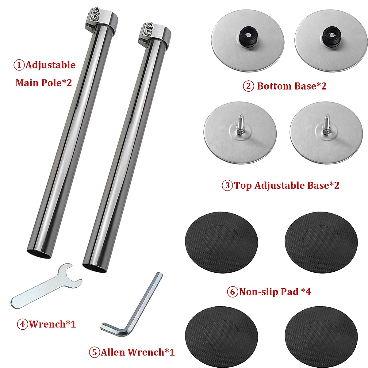 Upgrade Undermount Sink Brackets, Adjustable Undermount Sink Support, 304 Stainless Steel Sink Bracket Kit, Easy to Install Sink Support for Kitchen and Bathroom