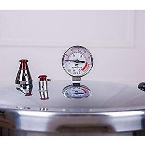 25 quart pressure canner cooker,Built-in luxury digital pressure gauge,Aluminum Explosion proof pressure cookers canners for canning,With1steaming tray Induction Compatible,Delivery from US warehouse