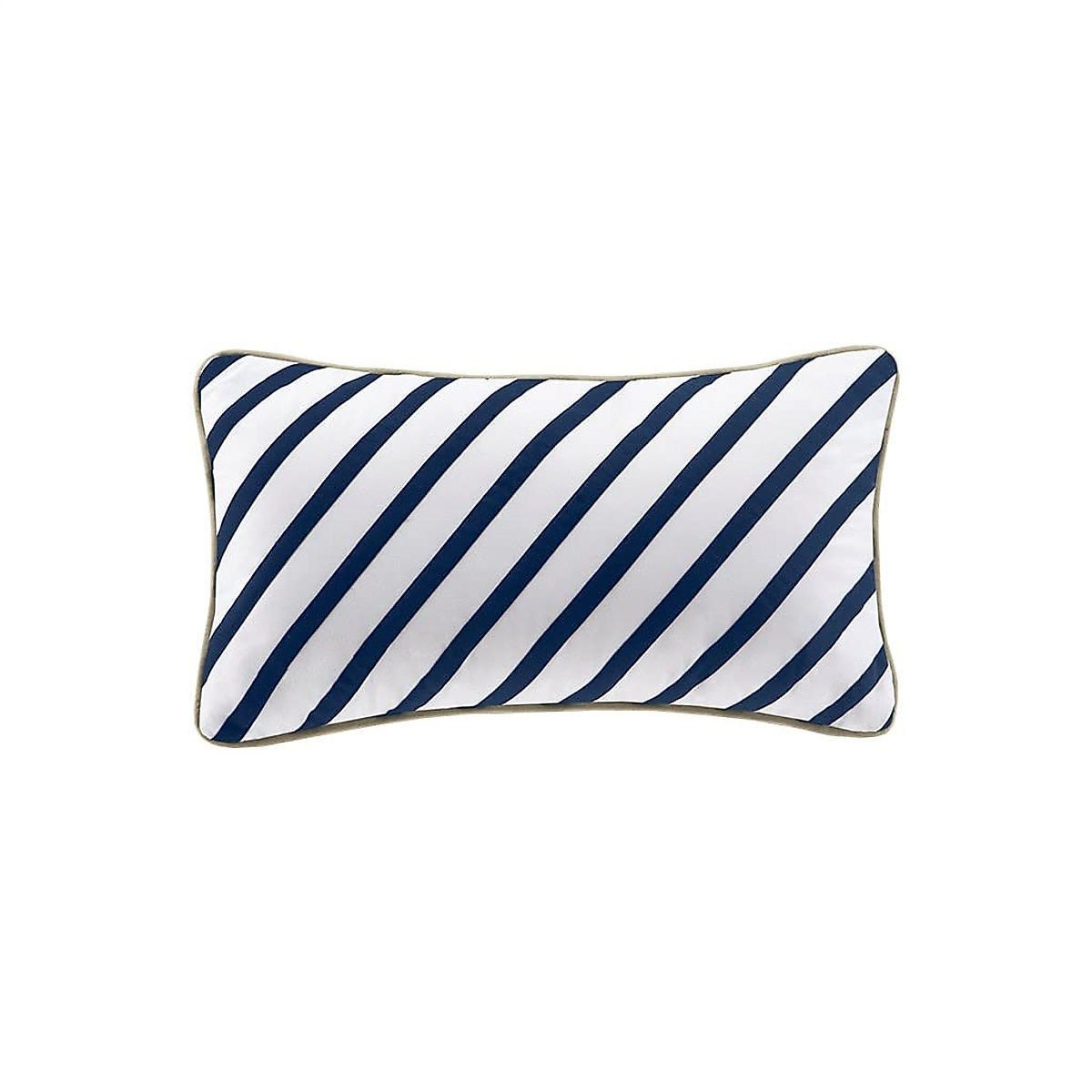 CinchFit American Made V Berth Navy & Khaki Stripe 4 Piece Boat Duvet Cover Set - Duvet Cover, 2 Shams, 1 Accent Pillow (Universal XL V Berth)