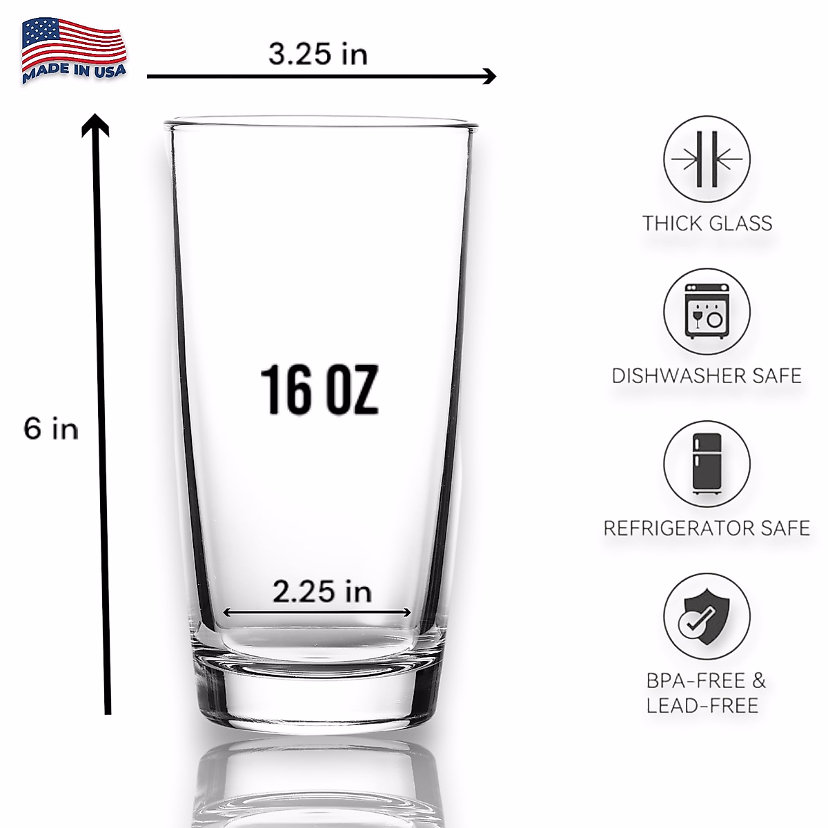 Luminarc 16oz Excalibur Cooler Glasses - Set of 12 Glasses