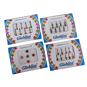 12 Bindi Packs Collection Mix n Match forehead face Gems Forehead Sticker Colorful