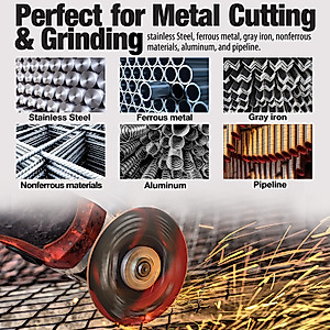 SHALL 50-Pack Cut Off Wheels 4 1/2 x 7/8 Inch, Cutting Wheel with Pouch for Angle Grinder, 4.5” Metal & Stainless Steel Fast Cutting Disc, Grinder Wheel for General Purpose Metal Cutting