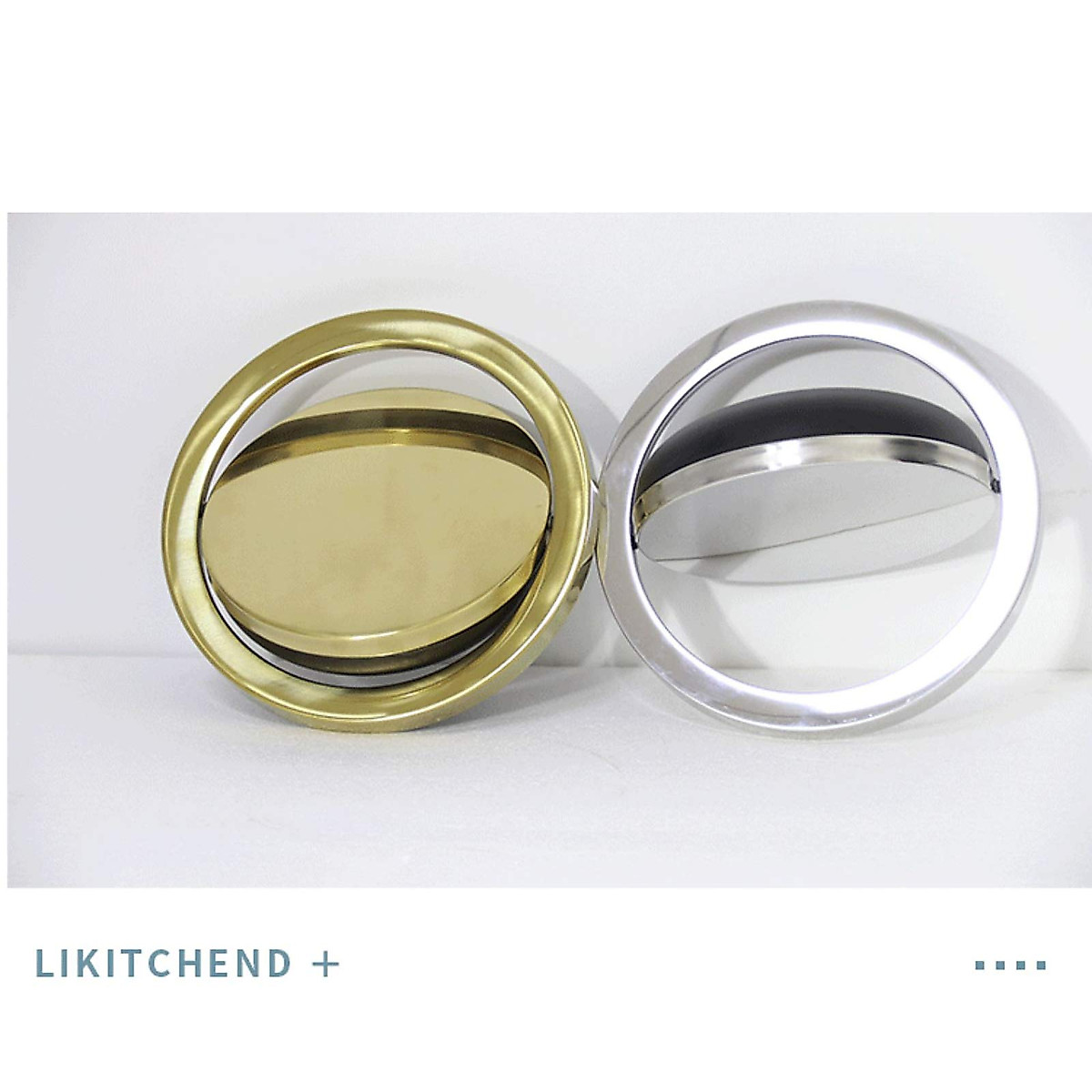 Built-in Countertop Trash Bin Waste Lid Balance Flap Cover- Stainless Steel Kitchen Garbage Can Grommet Recessed Trash Can Lid