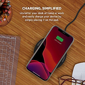 Belkin Quick Charge Wireless Charging Pad - 10W Qi-Certified Charger Pad for iPhone, Samsung Galaxy, Apple Airpods Pro & More - Charge While Listening to Music, Streaming Videos, & Video Calls - Black