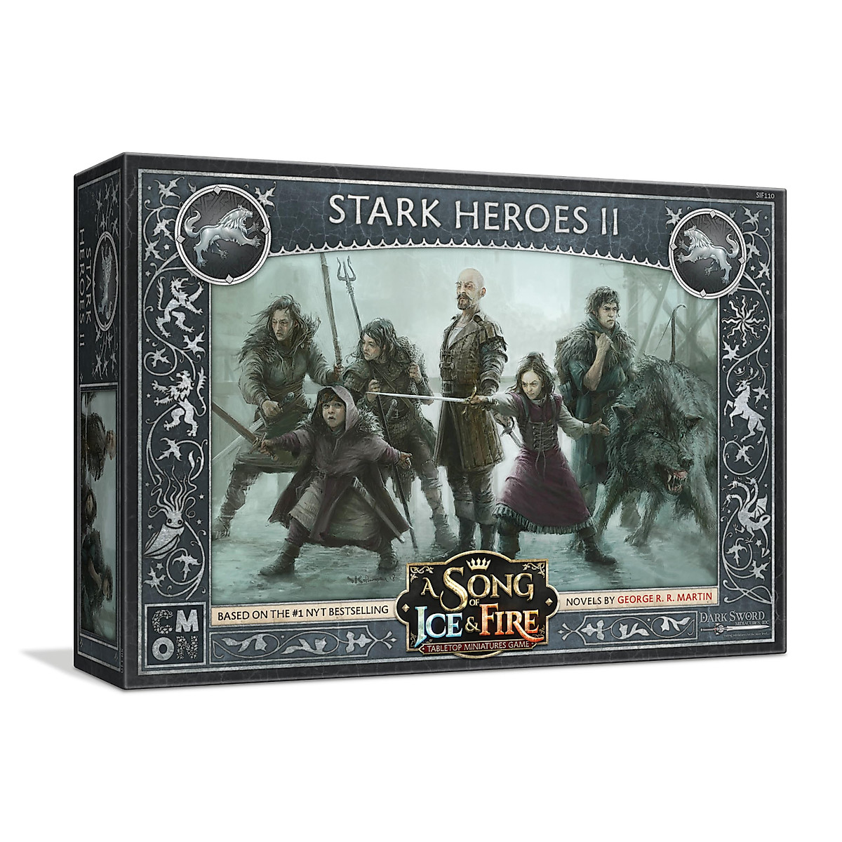 CMON A Song of Ice and Fire Tabletop Miniatures Game Stark Heroes II Set - Mighty Warriors of House Stark! Strategy Game for Adults, Ages 14+, 2+ Players, 45-60 Minute Playtime, Made by CMON
