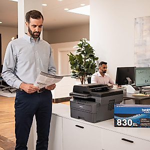Brother MFC-L2820DW Wireless Compact Monochrome All-in-One Laser Printer with Copy, Scan and Fax, Duplex, Black & White | Includes Refresh Subscription Trial(1), Amazon Dash Replenishment Ready