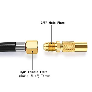 WADEO 12FT RV Quick Connect Propane Hose for RV to Grill, Propane Adapter Fitting with Propane Extension Hose for Blackstone 17"/22" Griddle
