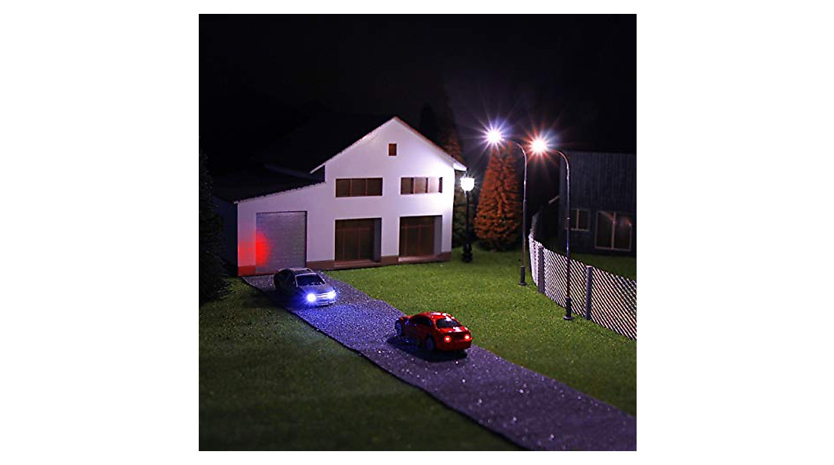 N Scale Lighted Model Cars - 12pcs Evemodel for Dioramas & Trains
