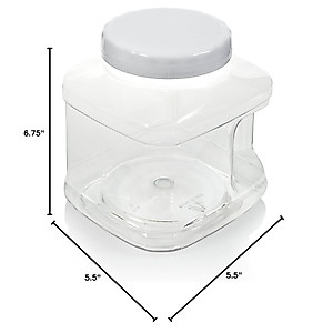 Arrow Home Products 80 oz Stackable Stor Keeper Airtight Storage Containers with Lids, 1 Pack - USA Made, BPA-Free Multipurpose Square Plastic Containers with Pinch Grip Handles to Store Dry Goods
