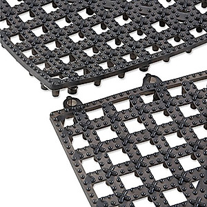 San Jamar Sjmvm5280bk Versa-Mat Bar Matting, 12W X 12D X 1/4H, Black 24/Carton