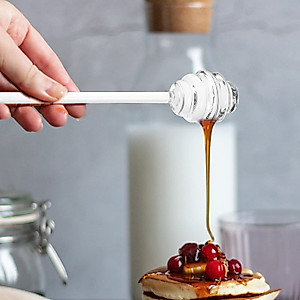 Healvian Coffee Syrup Coffee Syrup Drink Dispenser Honey Stirring Stick Household Honey Stir Stick Handle Honey Container Rod, Transparent Coffee Syrup Drink Dispenser Drink Dispenser