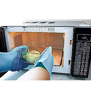 Silicone Hand Gloves for Dish Washing Kitchen Cleaning Gloves, Pet Grooming, Great for Washing Dish, Car, Bathroom (Multicoloured)