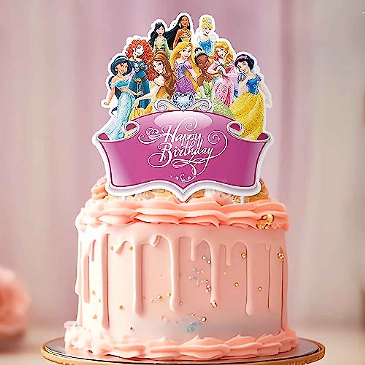 1 Princess Cake Topper for Children Girl Birthday Party Cake Decorations