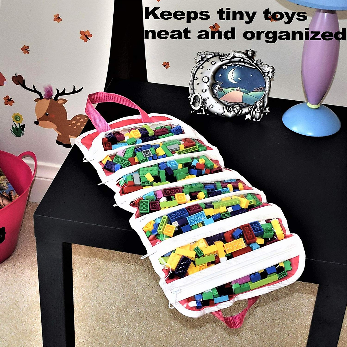 EASYVIEW Toy Storage Organizer Case Bundle with Hatchimals Colleggtibles Lightup Playset (2 Items)