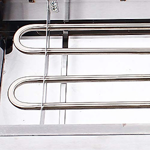 PIAOCAIYIN Gas BBQ Grill, 2 Burner LPG portable grill, Stainless Steel Camping Party BBQ Tabletop, Adjustable Height Propane Tabletop Gas Grill, Smokeless Outdoor Barbecue Cooker for Camping Cooking