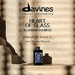 Davines Heart of Glass Silkening Shampoo for Blonde Care, 8.45 fl. oz. (Pack of 1), Black