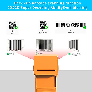 POS Receipt Printer 58mm Thermal Receipt Printer Bluetooth Handheld POS Machine Terminal Printer,Mobile POS Portable Back Clip Receipt Printer with Barcode Scanning Function