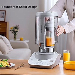 VOVGUU Quiet Blender Commercial Low noise Soundproof Heat Milk, Soup, Quiet Smoothie Blender 48oz./1.5L Self-Cleaning