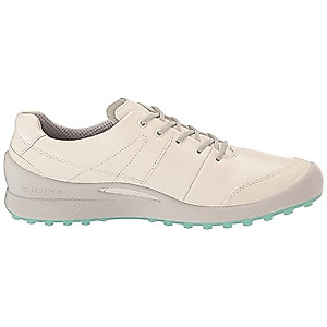 ECCO Women's Biom Hybrid Hydromax Water Resistant Golf Shoe, White/Concrete, 9-9.5