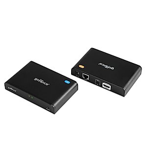 gofanco 1080p HDMI Extender Over IP Kit - 395ft/120m, 1-to-1 Over CAT5e/6, 1-to-Many Over 1G Gigabit Ethernet Switch, Network LAN, VLAN, Scalable, Loopout, IR Extension (Part# HDBitTPRO, New v2.0)