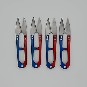 4pcs U-Shaped Scissors for Crafting, Sewing