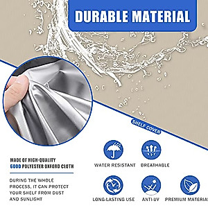 MOLLYAIR Shelf Cover - Oxford Cloth Fabric with Waterproof and Water-Resistant Coating,36x18x72 inch