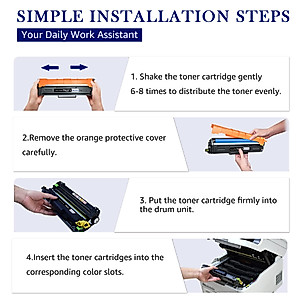 TN227 TN-227 TN-227BK/C/M/Y High Yield Compatible Toner Cartridge Replacement for Brother TN227 TN-227 TN227BK TN223 TN223BK/C/M/Y for MFC-L3770CDW HL-L3270CDW HL-L3290CDW MFC-L3710CW Toner 5 Packs