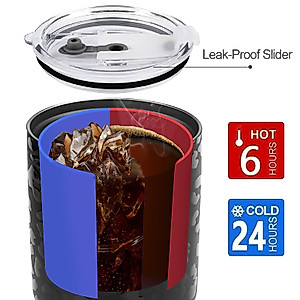 artlion 30 oz Tumbler Insulated Tumbler with Straw Metal Tumblers Cup with Straws and Lid for Cold Hot Drinks (Black leopard)